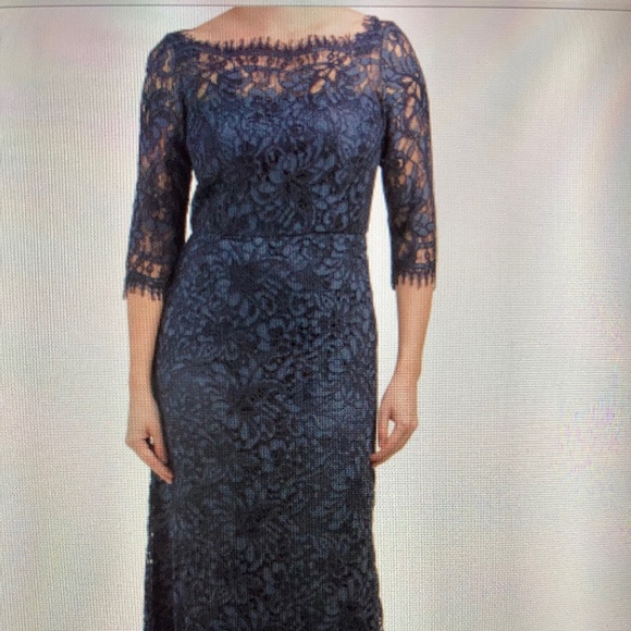 JS Collections | Dresses | Js Collections Lace Gown Mineral Blue Size 4 ...